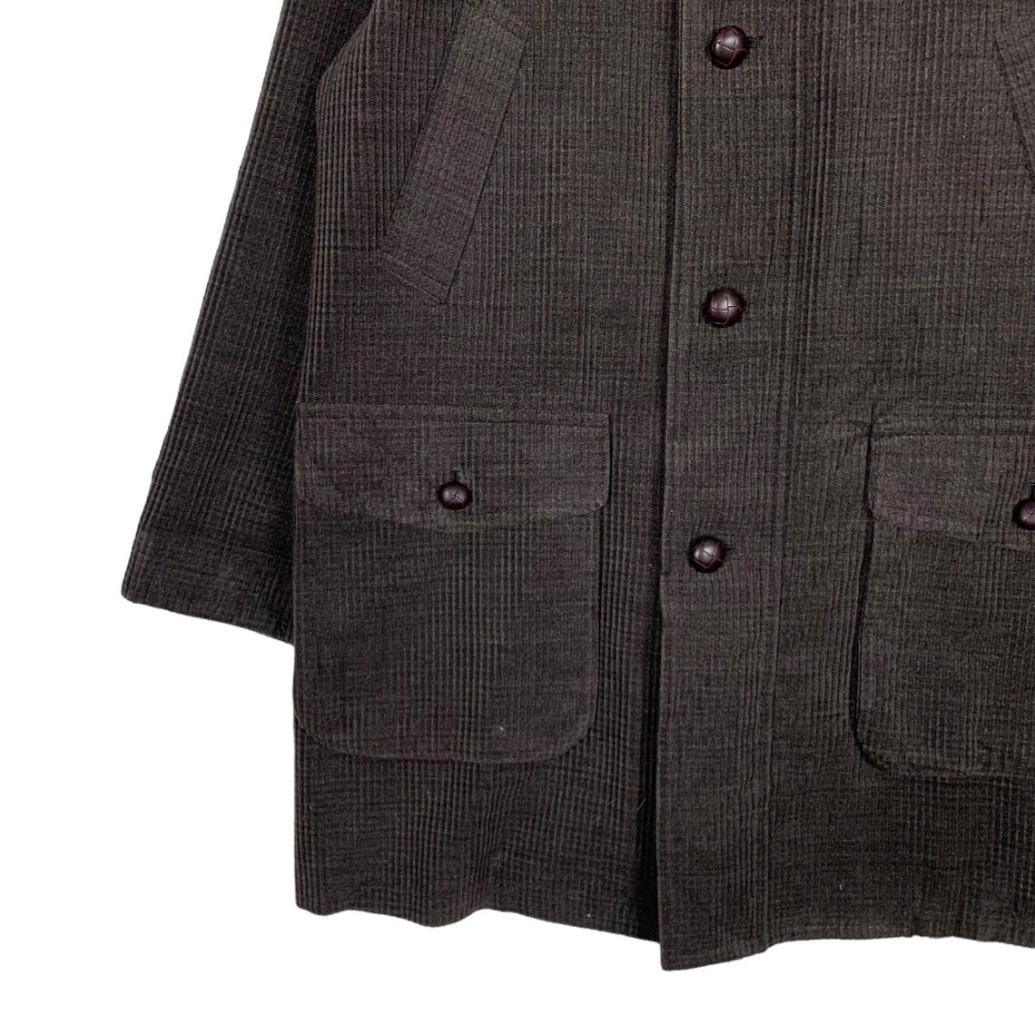 Vintage DAKS Made in Japan Dark Brown Wool Casual Jacket Men's Size L ...