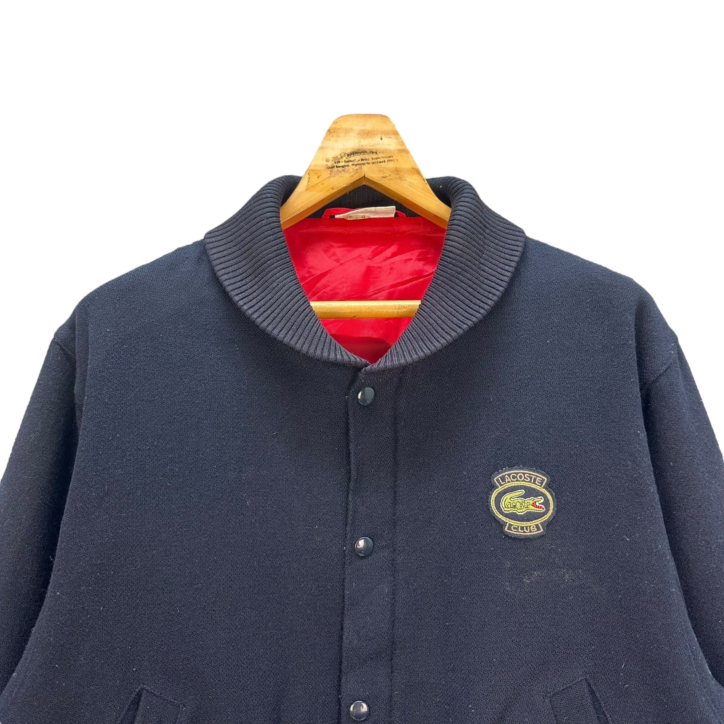 Vintage CHEMISE LACOSTE CLUB Button & Zipper Wool Jacket Vintage CHEMISE LACOSTE CLUB Button & Zipper Wool Jacket