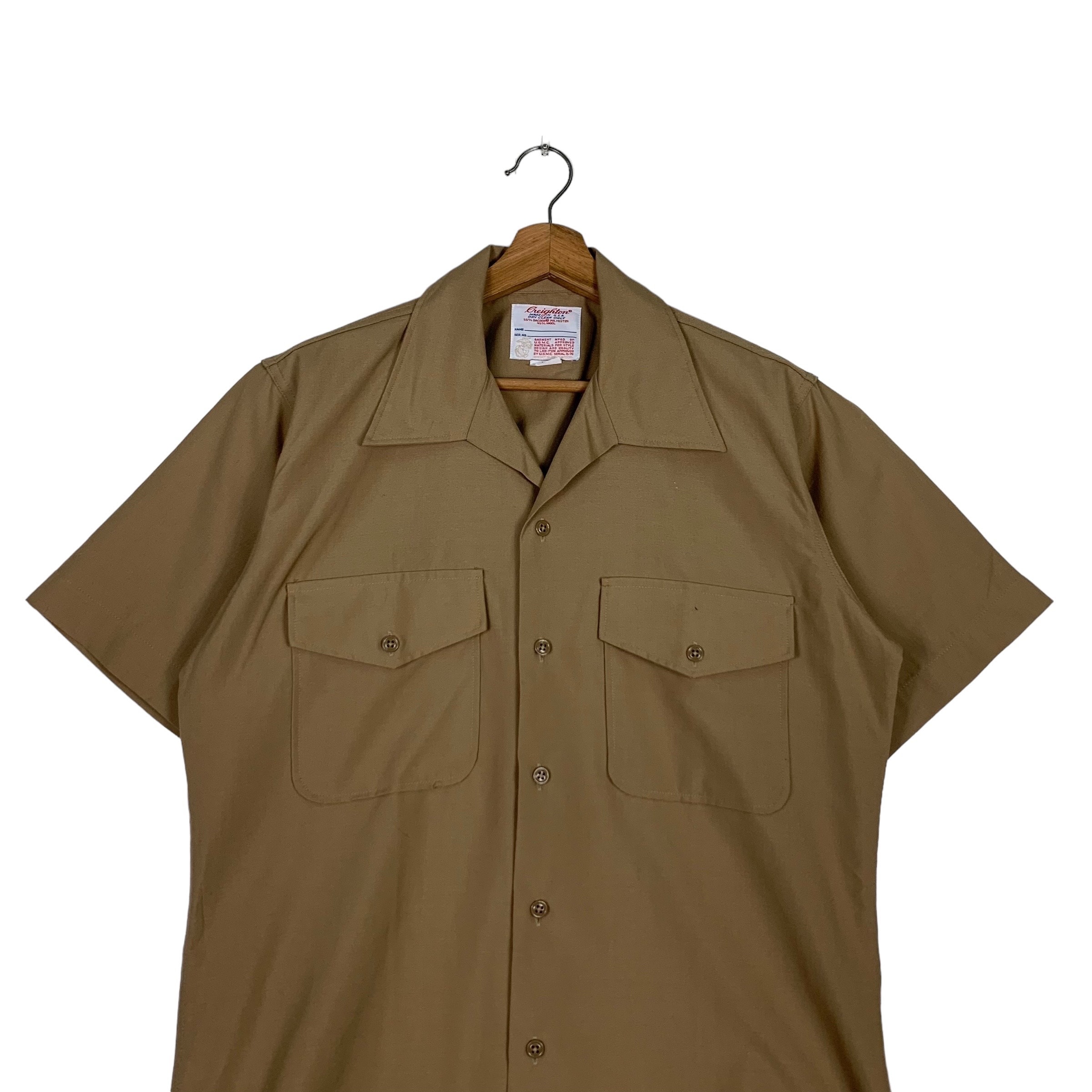 Vintage GREIGHTON Made in Usa Dacron Wool Work Shirt Size M Double ...