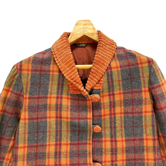 Vintage Romeo Gigli Made in Italy Checked Tartan Plai… - Gem