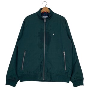 Vintage MACBETH Green Bomber Jacket Size M Japanese Brand Casual Jacket ...