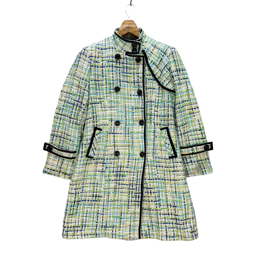 Vintage MAX MARA Made in Italy Tweer Jacket Double Breasted Coat ...