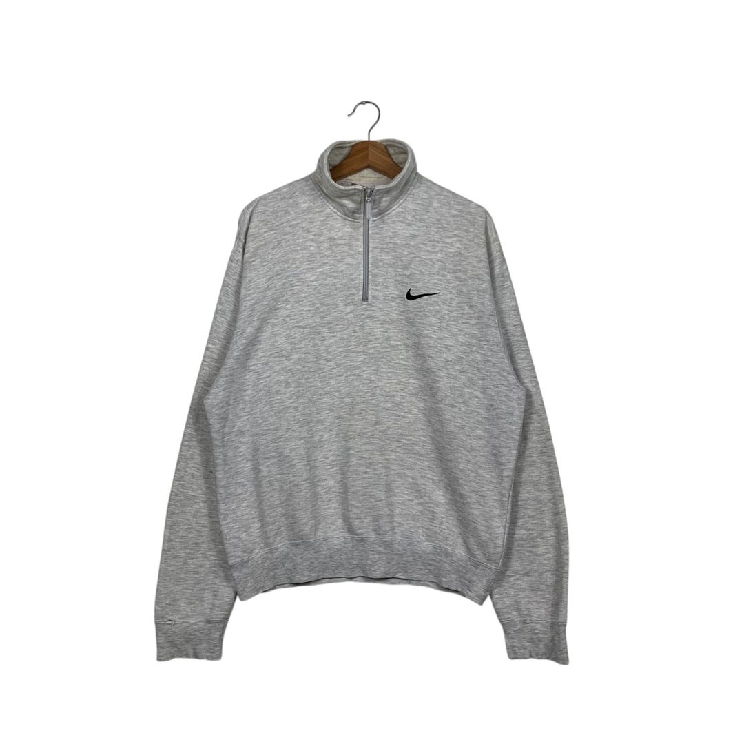 Vintage 90's NIKE Silver Tag Embroidery Small Logo Half Zip Turtleneck ...