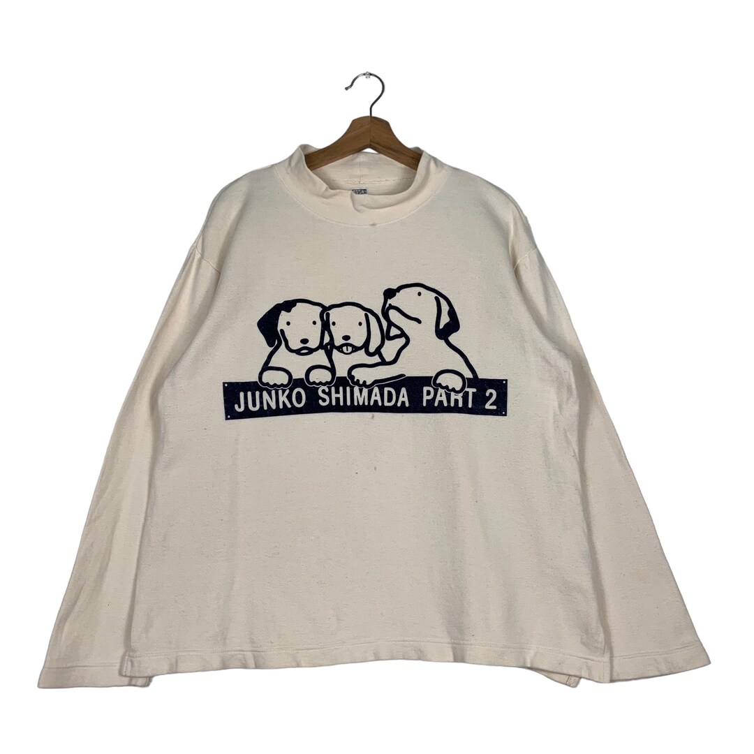 Vintage JUNKO SHIMADA PART 2 Puppies Big Logo Pullover Sweater Size M ...