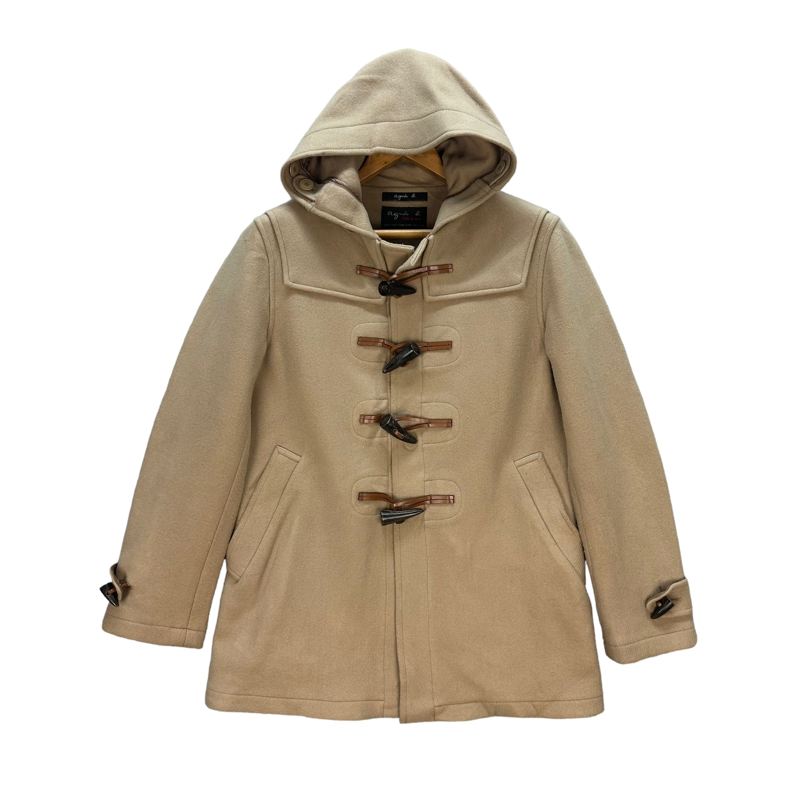 Vintage AGNES B HOMME Made in Japan Fabric by Milior Hooded Duffle Coat ...