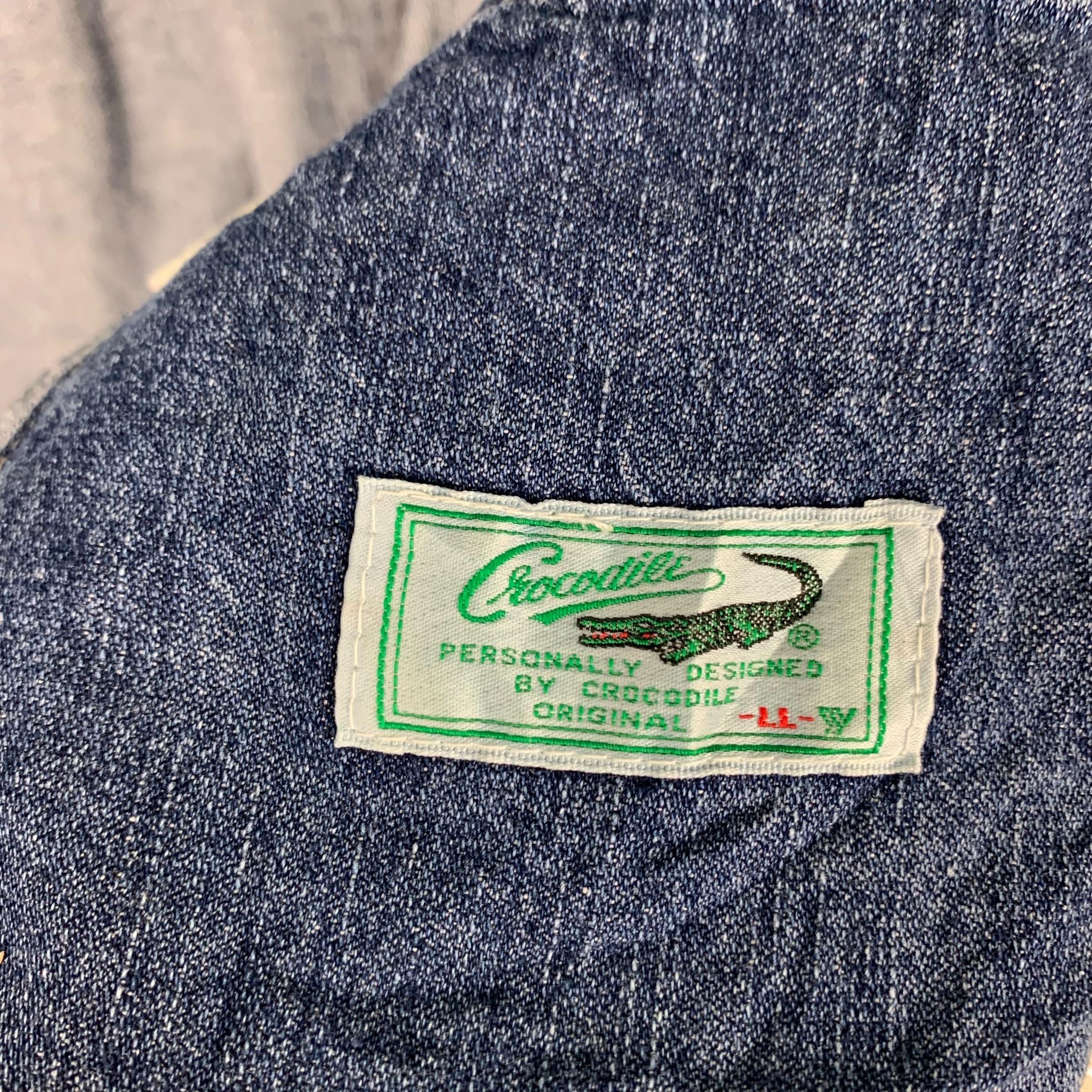 Vintage Japanese Brand CROCODILE Denim Jacket Men's Size L Casual ...