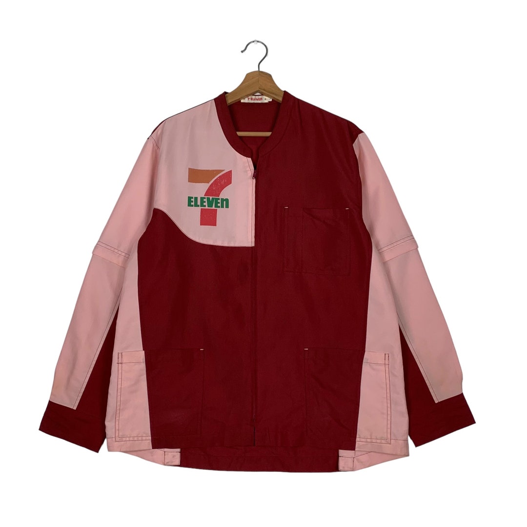 Vintage 7-ELEVEN Work Uniform Jacket Detachable Sleeve Size L #0843-C38 ...