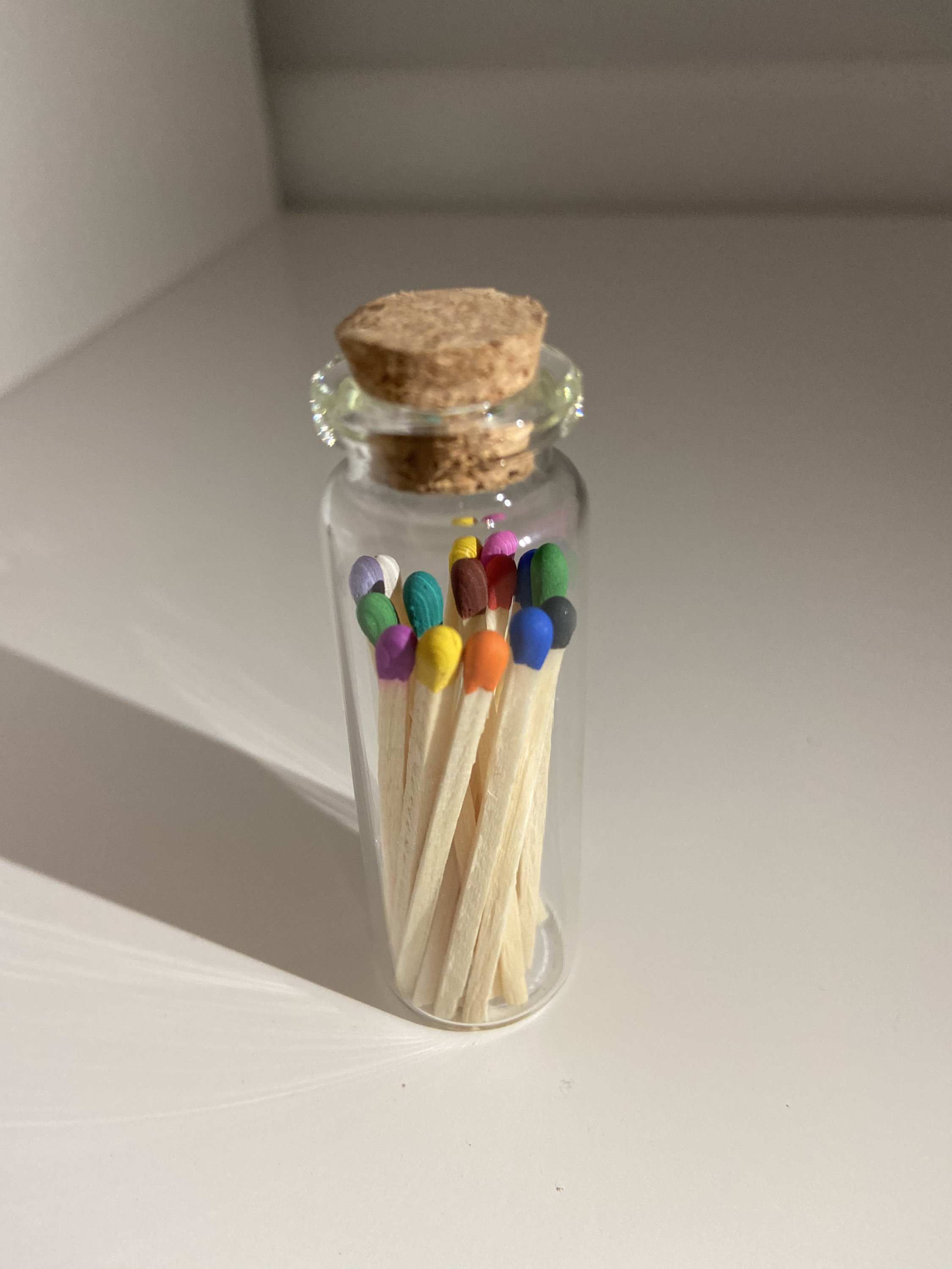 Limited Edition Glass Bottle With 15 Rainbow Matches - Etsy