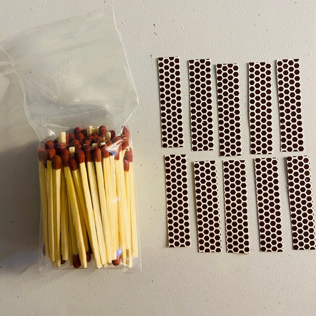 100 Refill Matches and 10 Striker Strips - Etsy