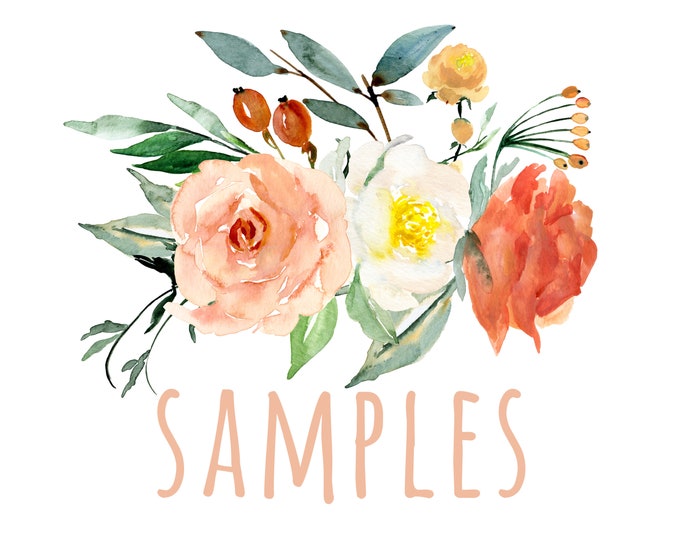 SAMPLES MAEGAN Watercolor Wall Decal & Wallpaper Nursery Décor Baby ...