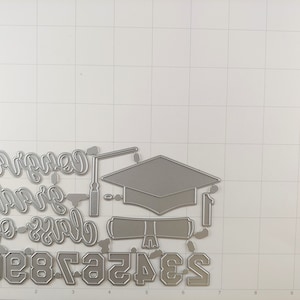 Graduation Cutting Dies - 17 Piece Metal Crafting Dies - Card Making ...
