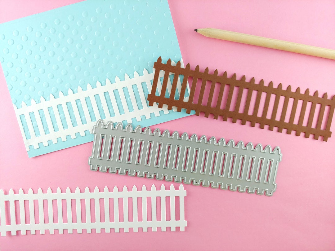 Picket Fence Cutting Die - Garden Fence Metal Dies - Metal Crafting ...
