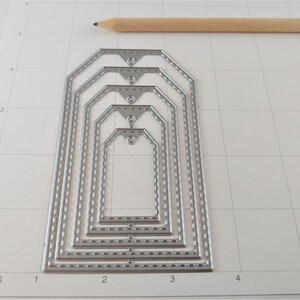 Stitched Tags Metal Cutting Dies 5 Piece Nesting Metal Craft - Etsy