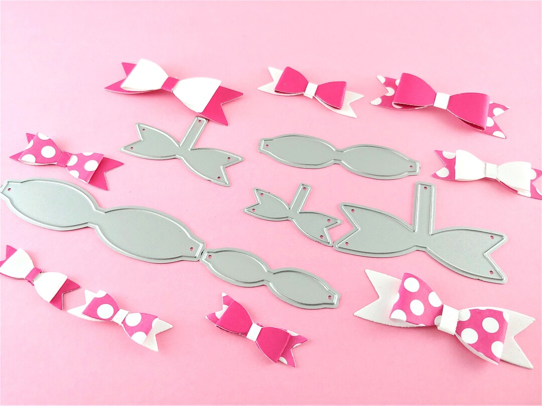 Little Bows Cutting Dies - 6 Piece Set of Craft Dies - Bow Metal ...
