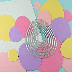 Easter Eggs Cutting Dies - 7 Piece Metal Crafting Dies - Egg Craft Die ...
