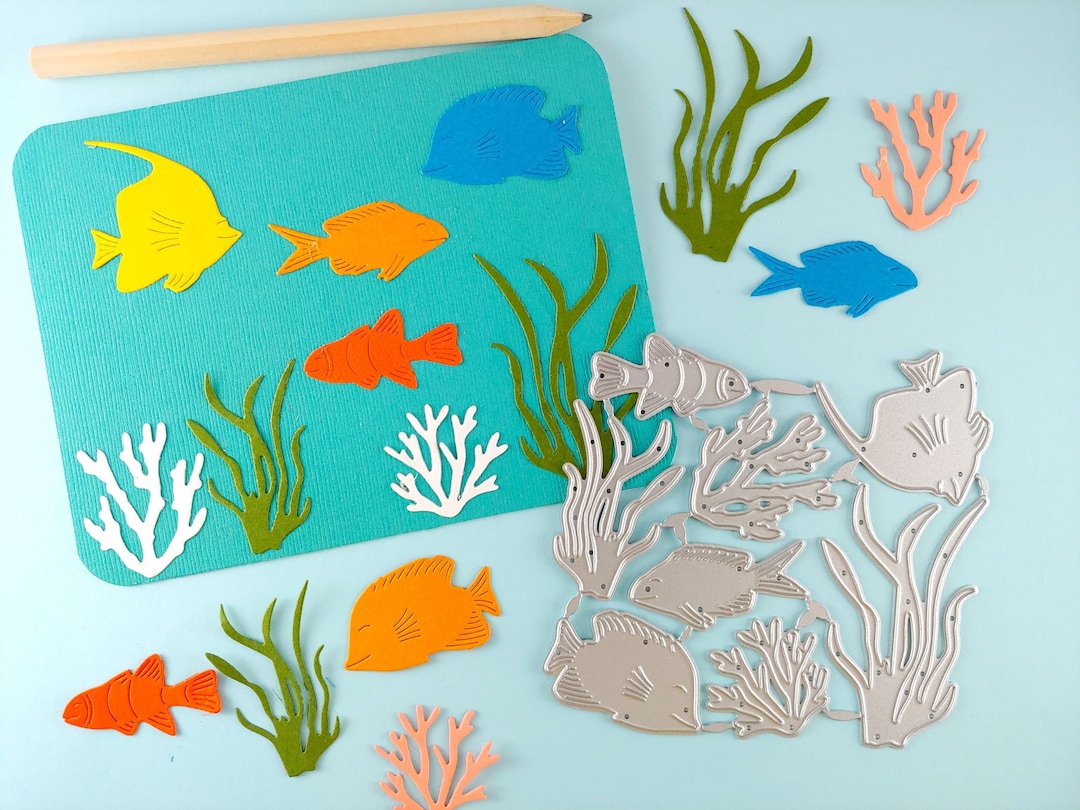 Tropical Fish Cutting Dies - Fish Crafting Dies - Scrapbooking Die ...