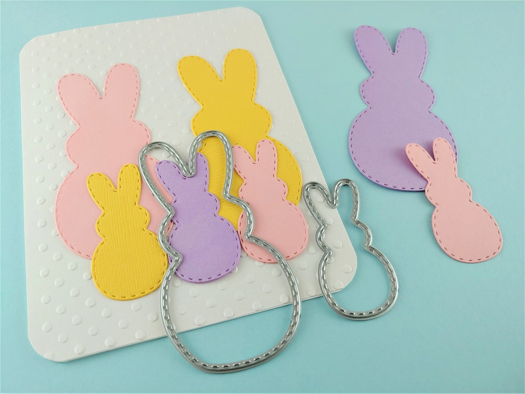 Peeps Metal Cutting Dies - Crafting Dies - Stitched Easter Bunny Metal ...
