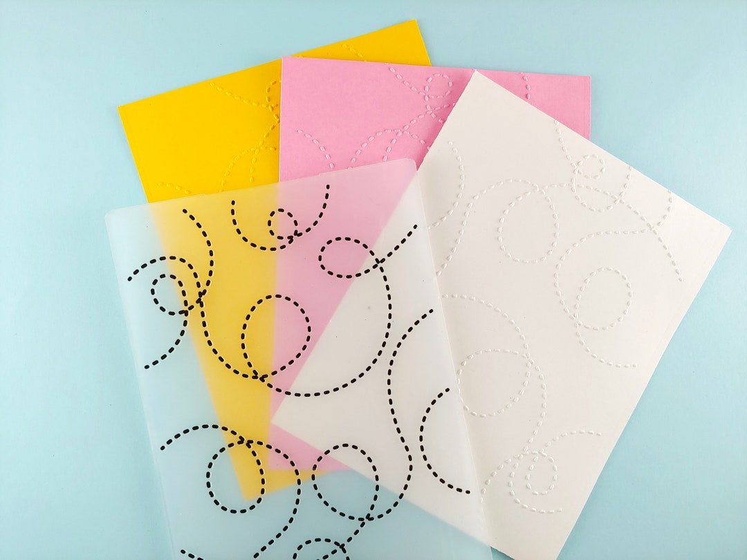 Dashed Swirls Embossing Folder Paper Embossing Paper Craft Embosser ...