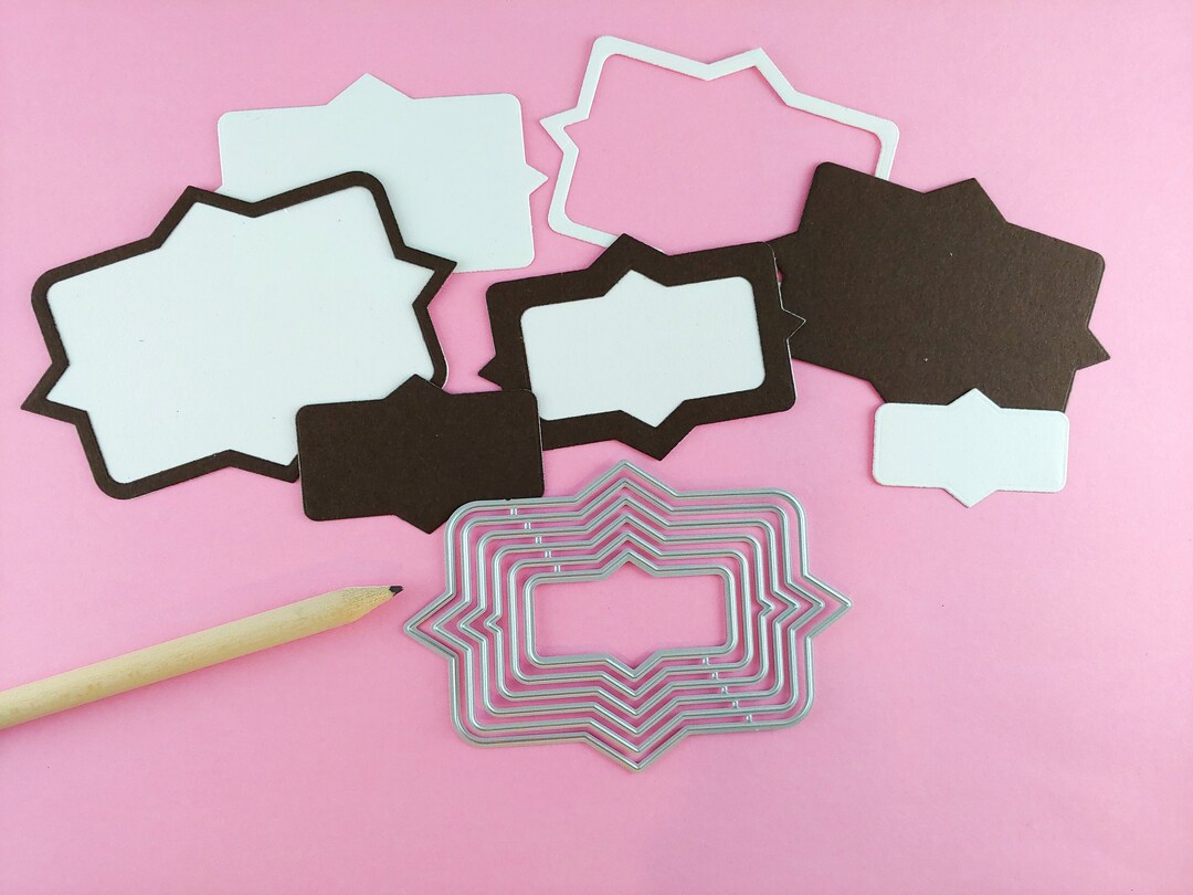 Pointy Labels Cutting Dies - 6 Piece Nesting Dies - No Stitching ...