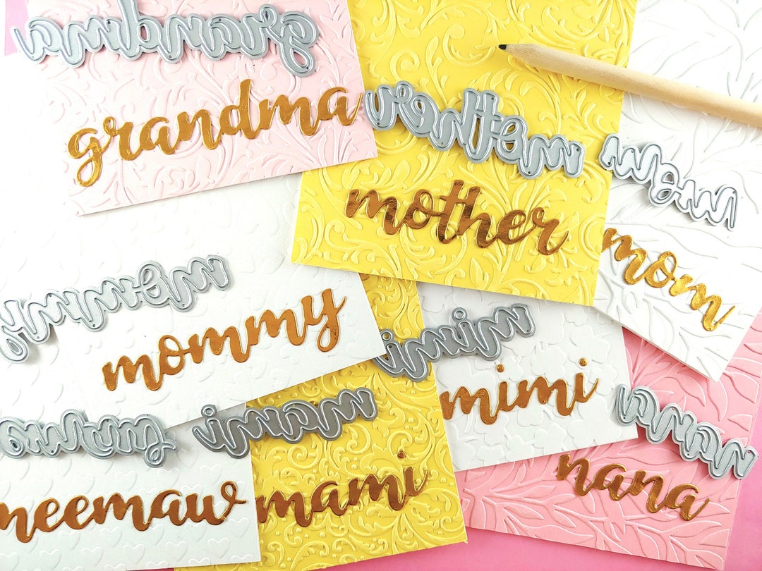 Moms Cutting Dies - Mother's Day Crafting - Grandmother - Scrapbooking ...