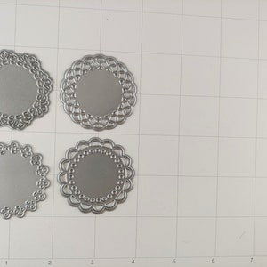 Rosette Cutting Dies - Round Label Metal Dies - Miniature Doily Craft ...