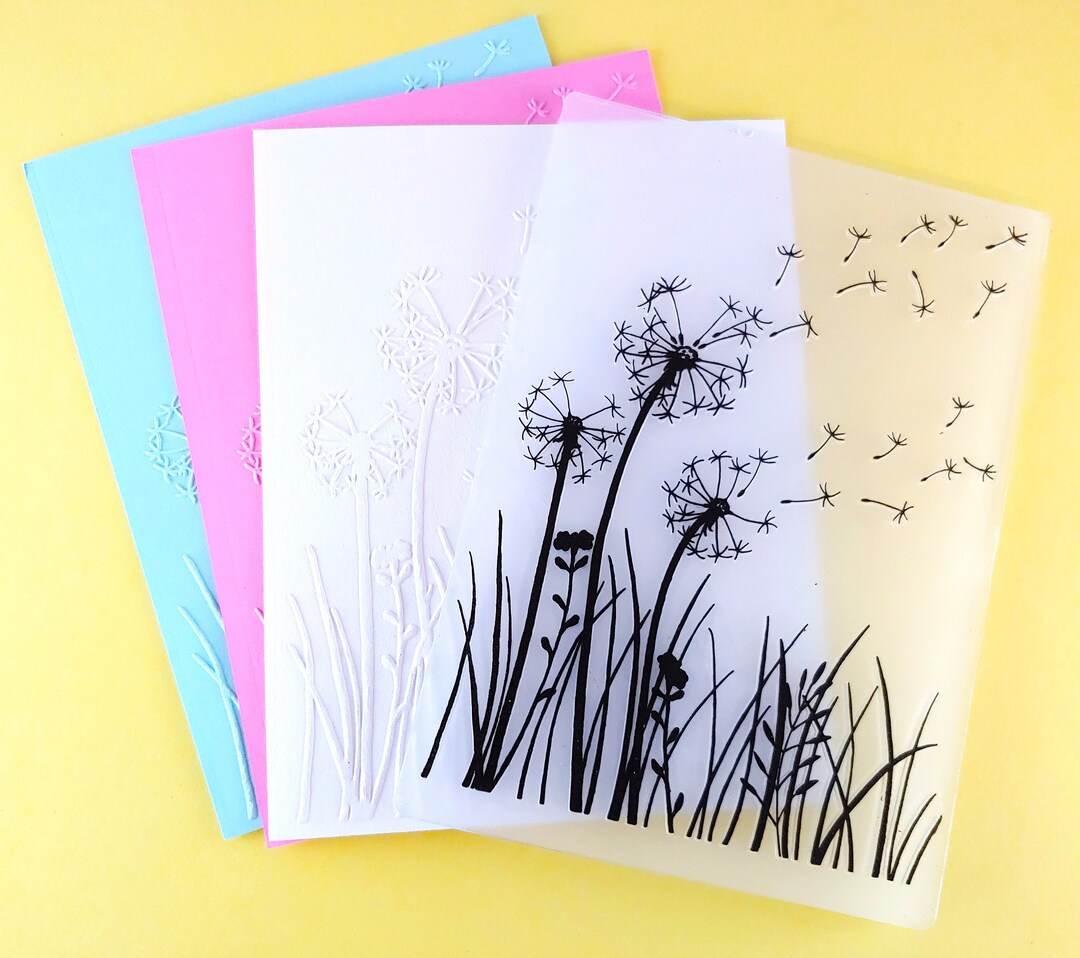 Dandelions Embossing Folder - Paper Embossing - Paper Craft Embosser ...