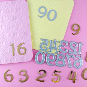 Numbers Cutting Dies - 10 Piece Set Number Craft Dies - Numbers Metal ...