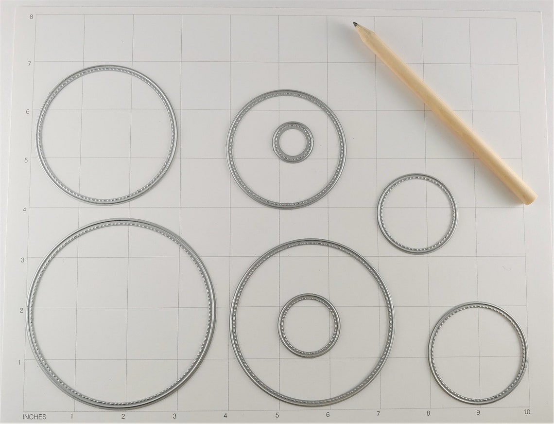 Stitched Circles Metal Cutting Dies - 8 Piece Nesting Metal Dies ...