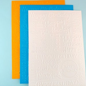 Happy Birthday Embossing Folder - Paper Embossing - Paper Craft ...