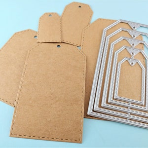 Stitched Tags Metal Cutting Dies 5 Piece Nesting Metal Craft - Etsy