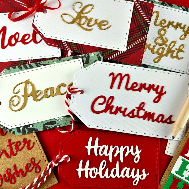 Christmas Words Die Cut - Etsy