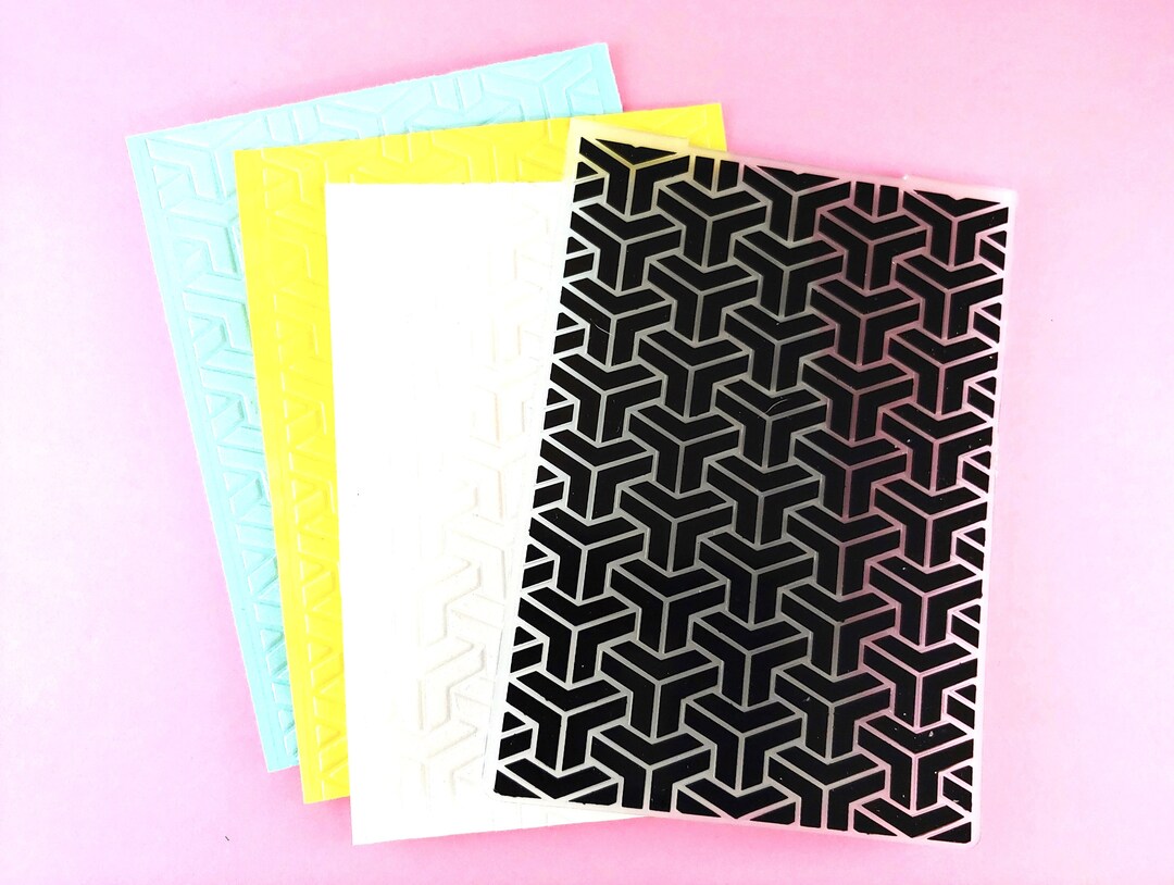 Geometric Embossing Folder - Paper Embossing - Paper Craft Embosser ...