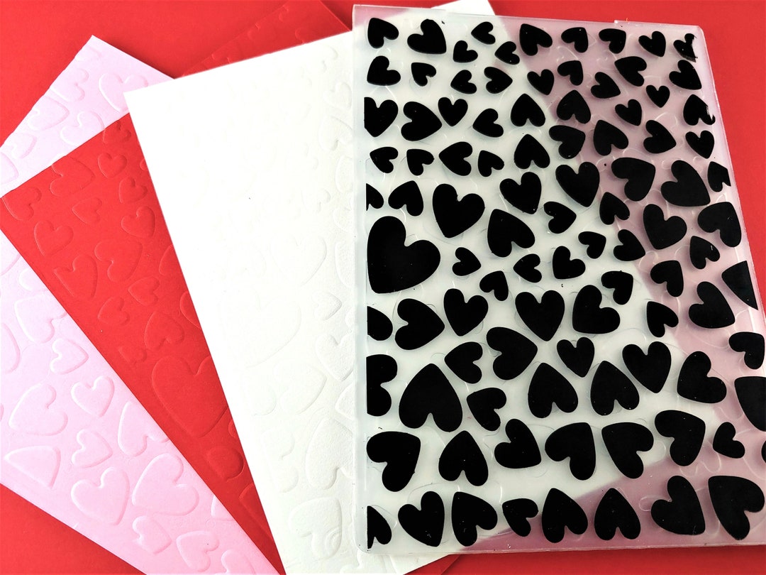 Hearts Pattern Embossing Folder - Paper Embossing - Paper Craft ...