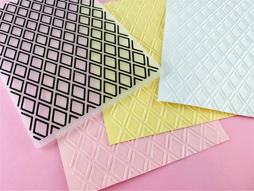 Diamond Pattern Embossing Folder - Paper Embossing - Paper Craft ...