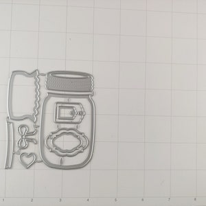 Mason Jar and Tags Cutting Dies - 9 Piece Metal Craft Dies - Mason Jar ...