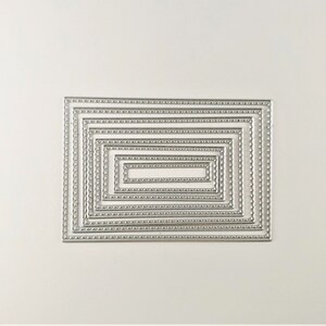 Stitched Rectangle Metal Cutting Dies - 8 Piece Nesting Metal Dies ...