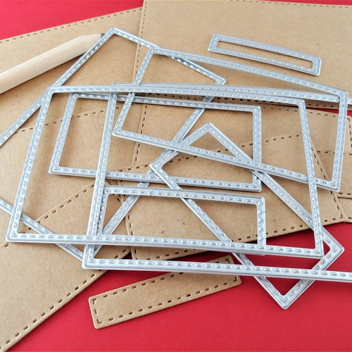 Stitched Rectangle Metal Cutting Dies 8 Piece Nesting Metal - Etsy