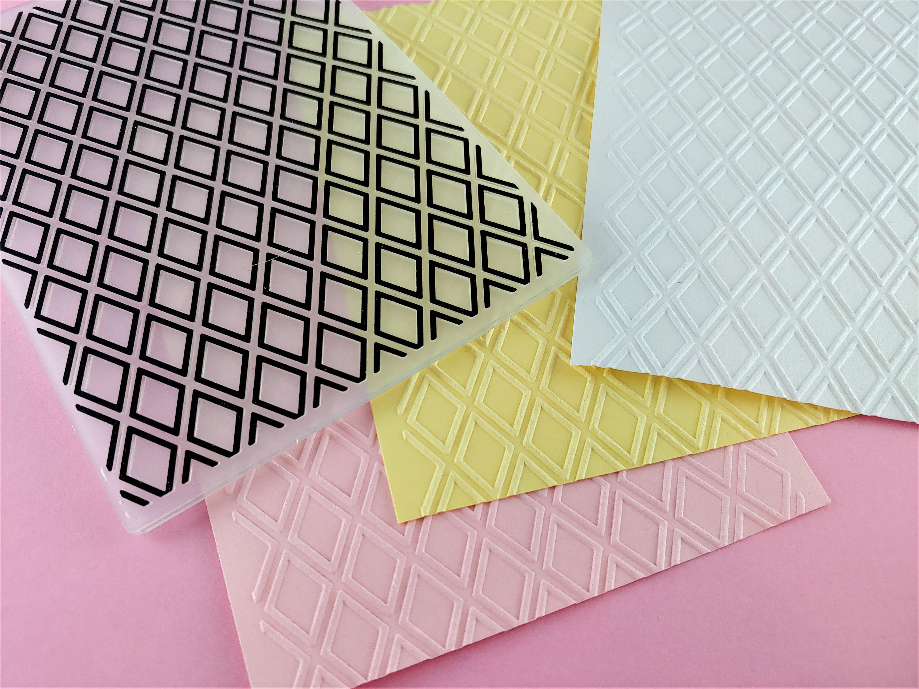 Diamond Pattern Embossing Folder Paper Embossing Paper | Etsy