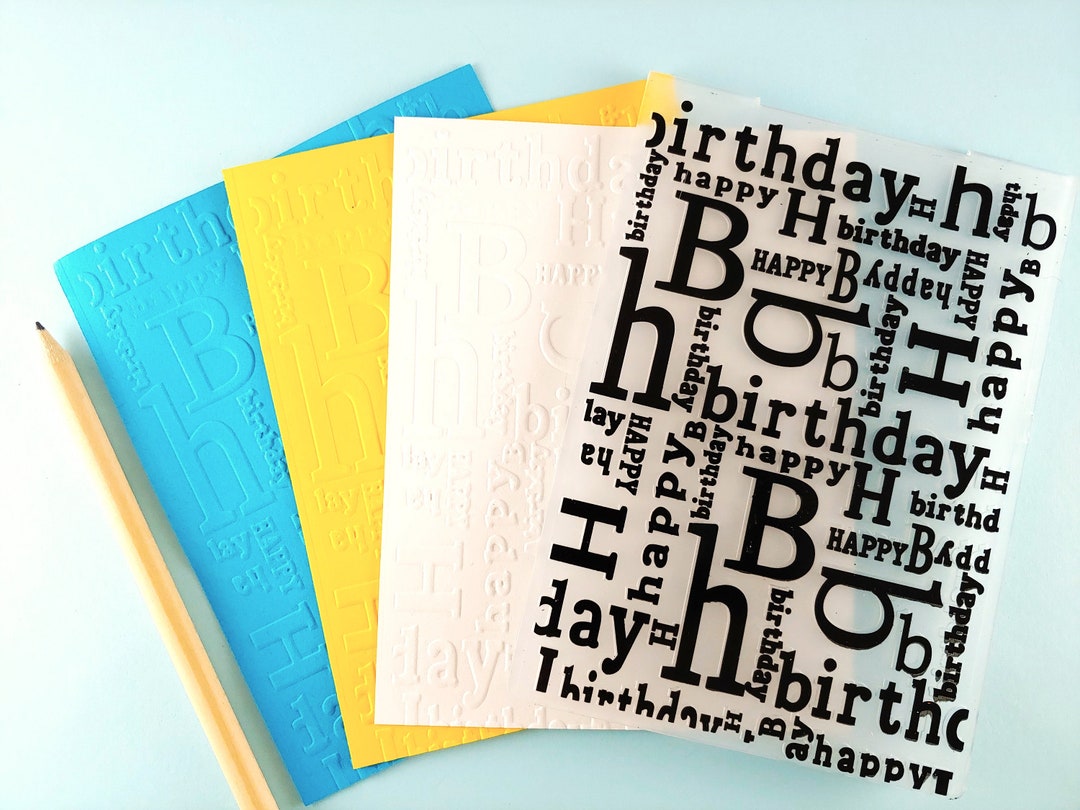 Happy Birthday Embossing Folder - Paper Embossing - Paper Craft ...