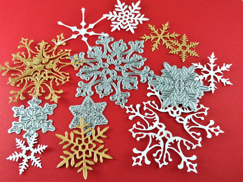 Snowflake Metal Cutting Dies Set of 4 Snowflake Craft Dies - Etsy