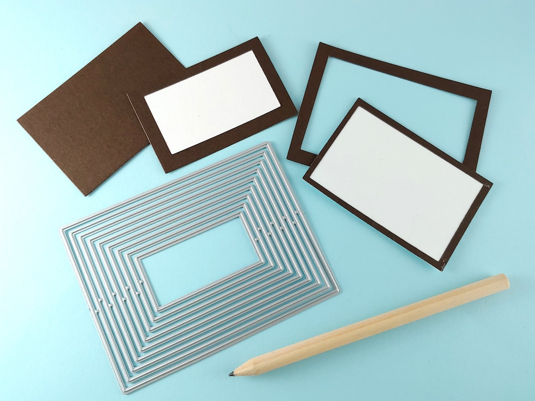 Rectangle Labels Cutting Die - 6 Piece Nesting Dies - No Stitching ...