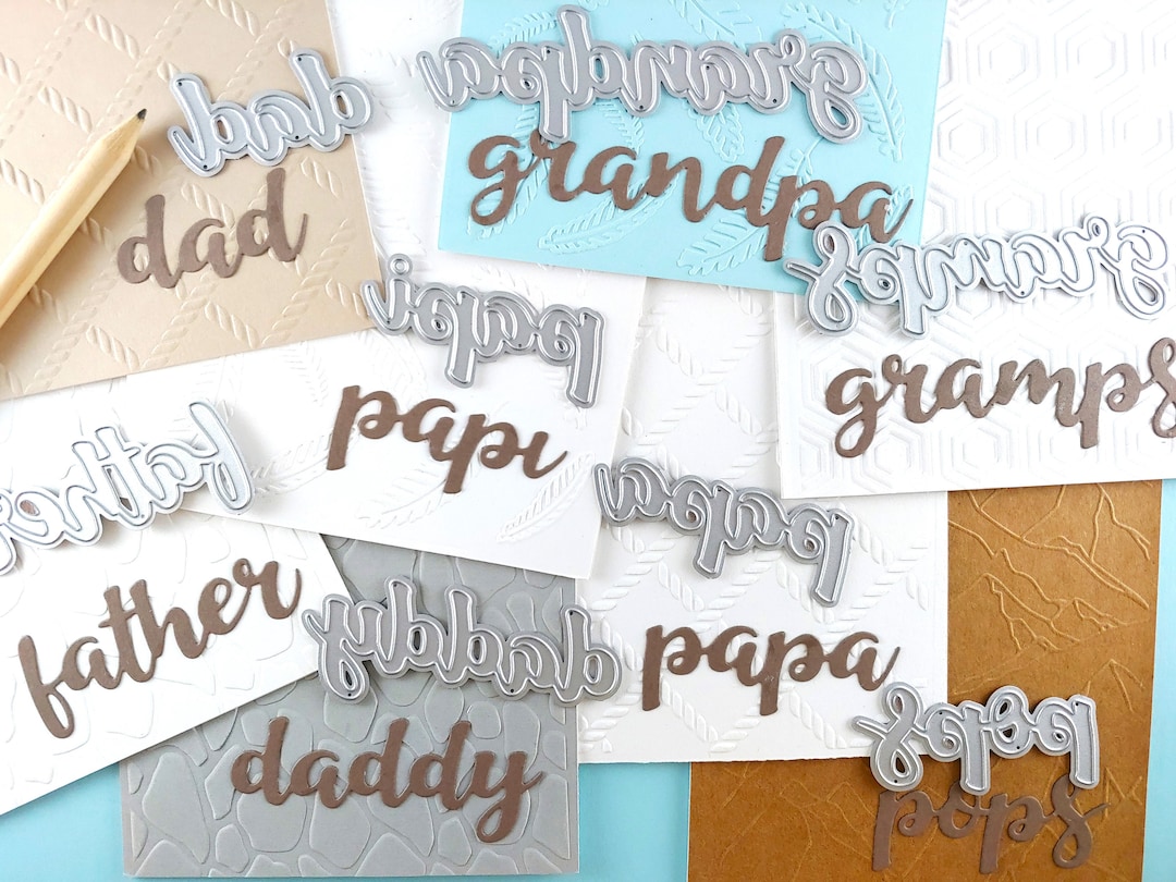 Dads Cutting Dies - Father's Day Crafting - Grandfather - Scrapbooking ...