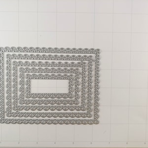 Doily Rectangle Cutting Dies - 5 Piece Nesting Metal Dies - Lacy ...
