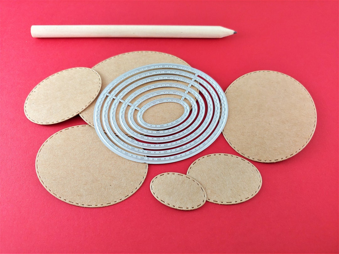 Stitched Oval Metal Cutting Dies 6 Piece Nesting Metal Dies - Etsy