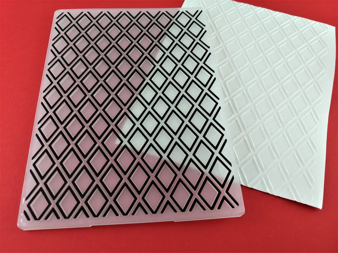 Diamond Pattern Embossing Folder Paper Embossing Paper - Etsy