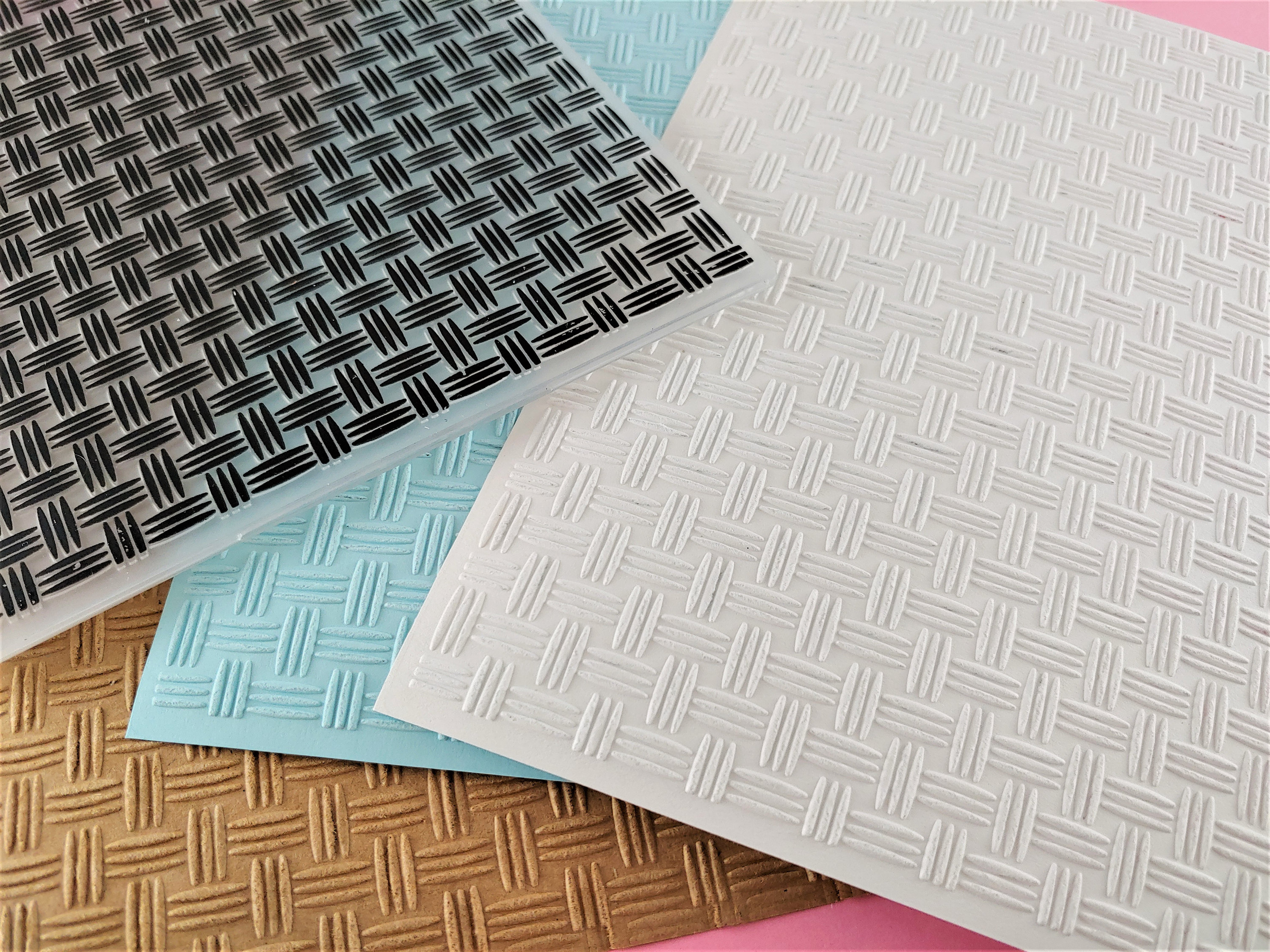 Basketweave Pattern Embossing Folder Paper Embossing Paper - Etsy