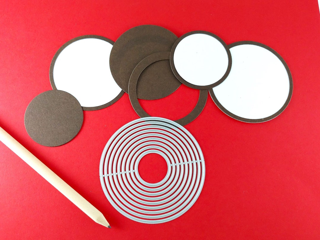 Circle Labels Cutting Dies 6 Piece Nesting Metal Dies No Stitching ...