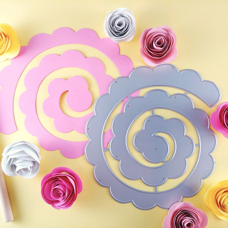 Spiral Paper Flowers - Etsy