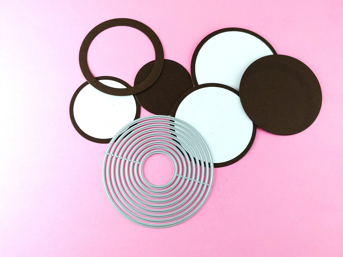 Circle Labels Cutting Dies - 6 Piece Nesting Metal Dies - No Stitching ...