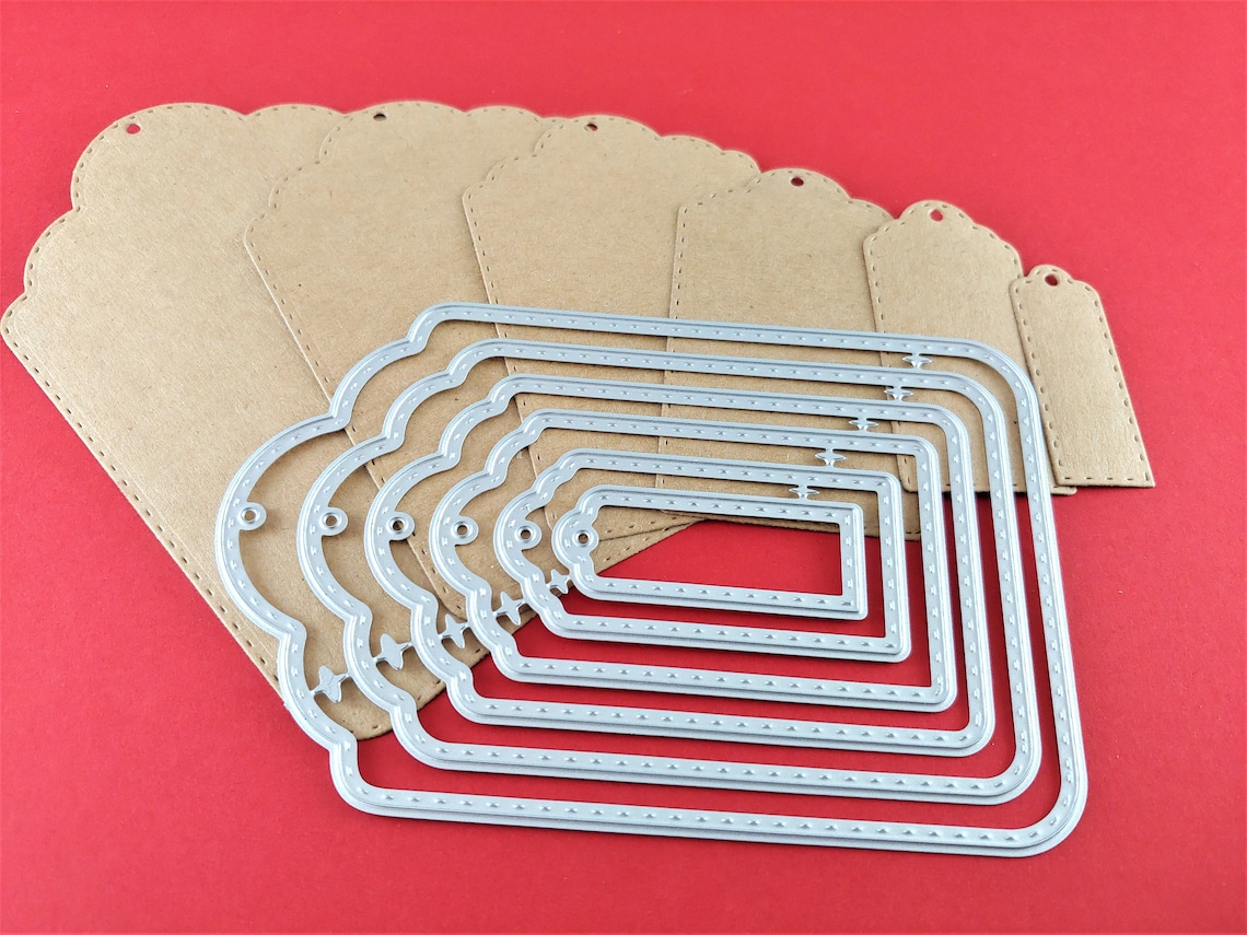 Stitched Tags Metal Cutting Dies Nesting Metal Craft Dies - Etsy